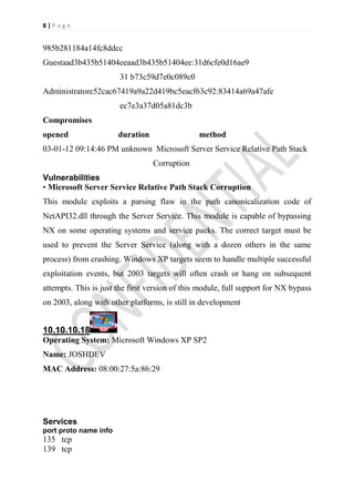 ARMITAGE-THE CYBER ATTACK MANAGEMENT | DOCX | Operating Systems ...