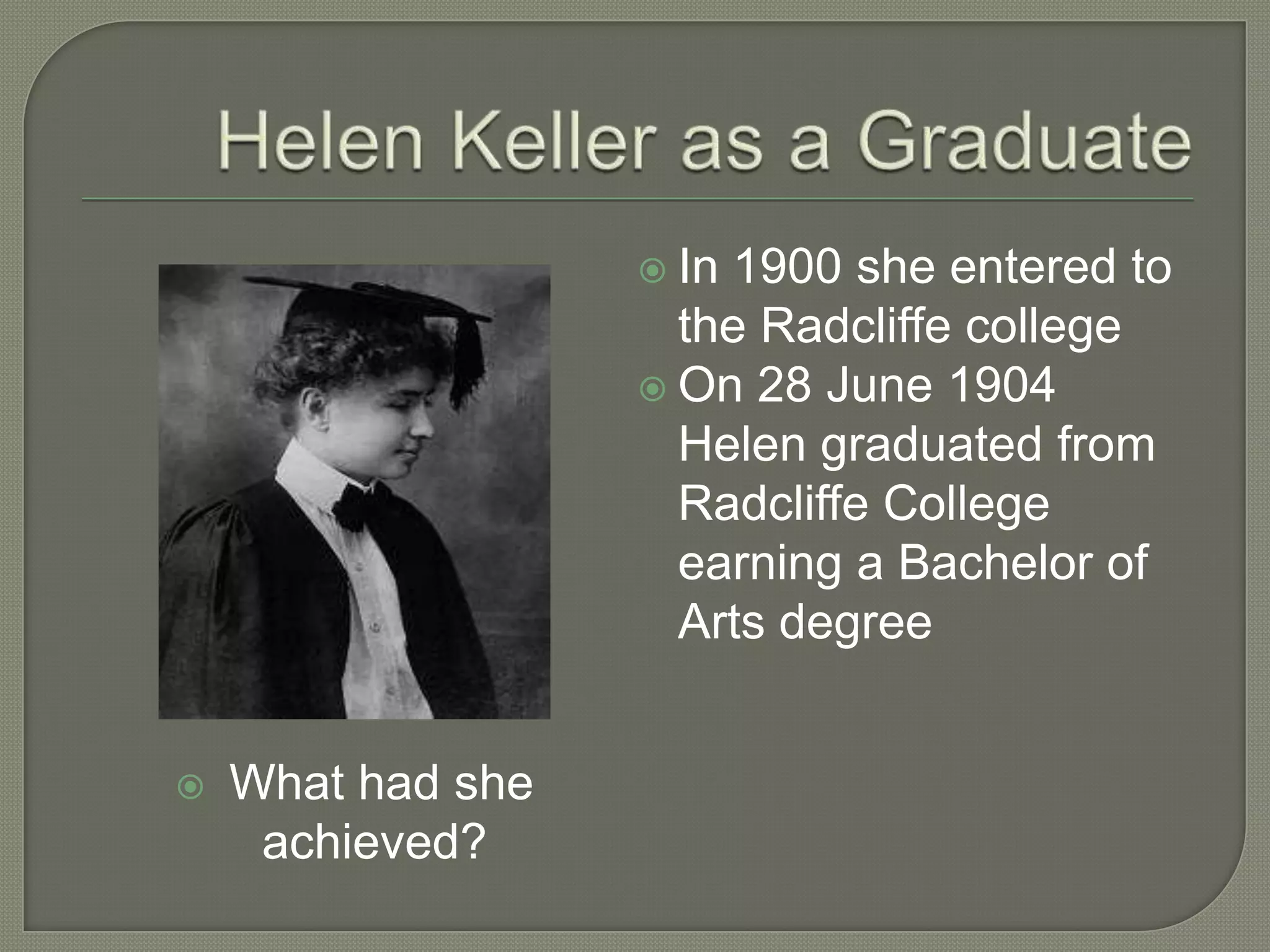 Helen Keller, The Story of My Life | PPTX