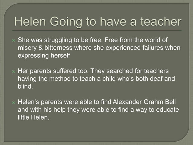 Helen Keller, The Story of My Life | PPTX | Awards Shows | Events