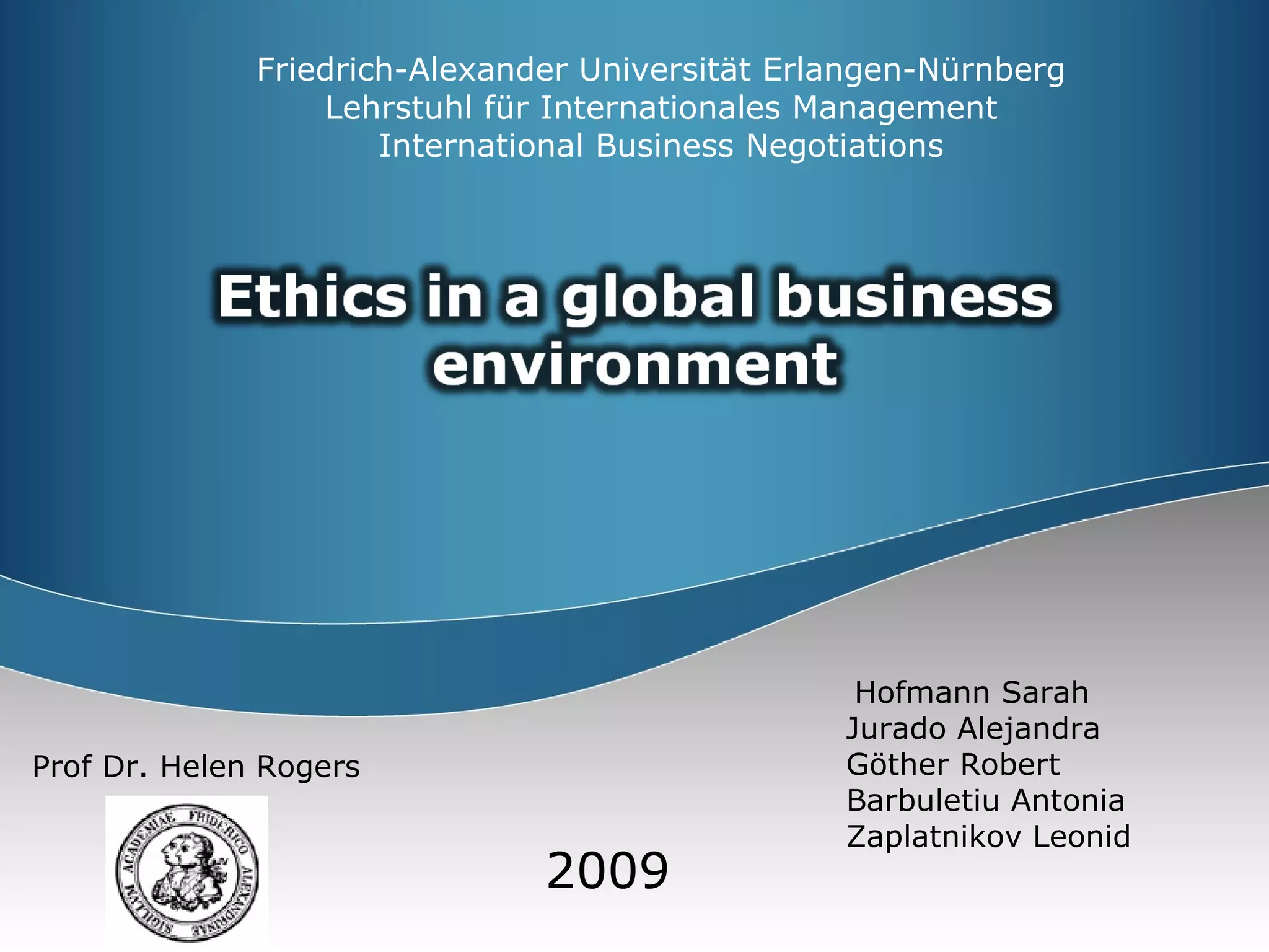 Ethics in Business Negotiations | PPT