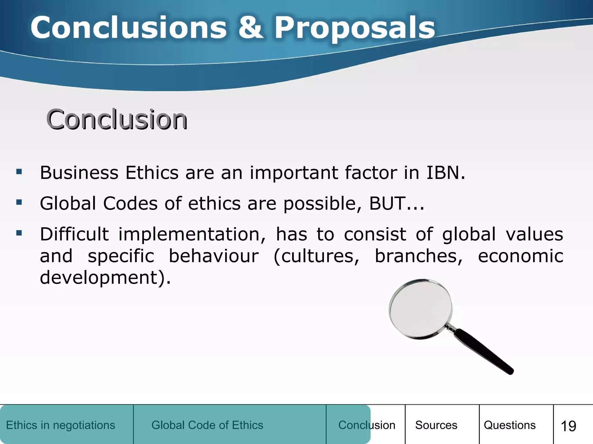 Ethics in Business Negotiations | PPT