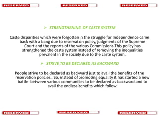 Reservation in India | PPTX