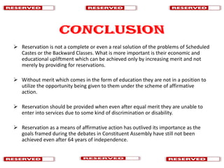 Reservation in India | PPTX