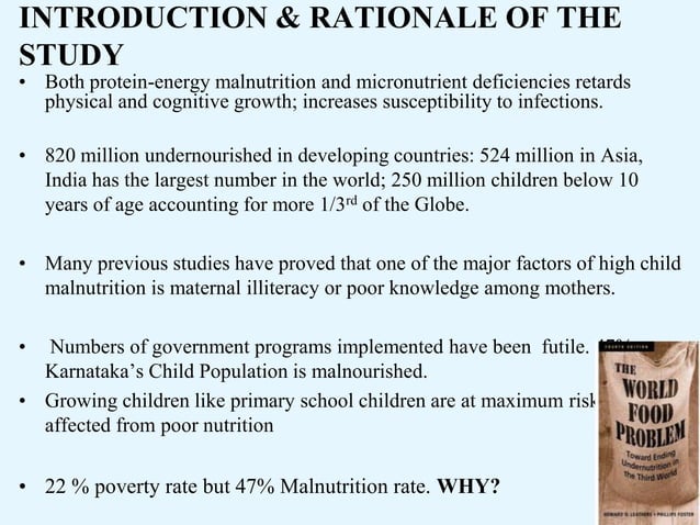 Interventional study on Malnutrition | PPT