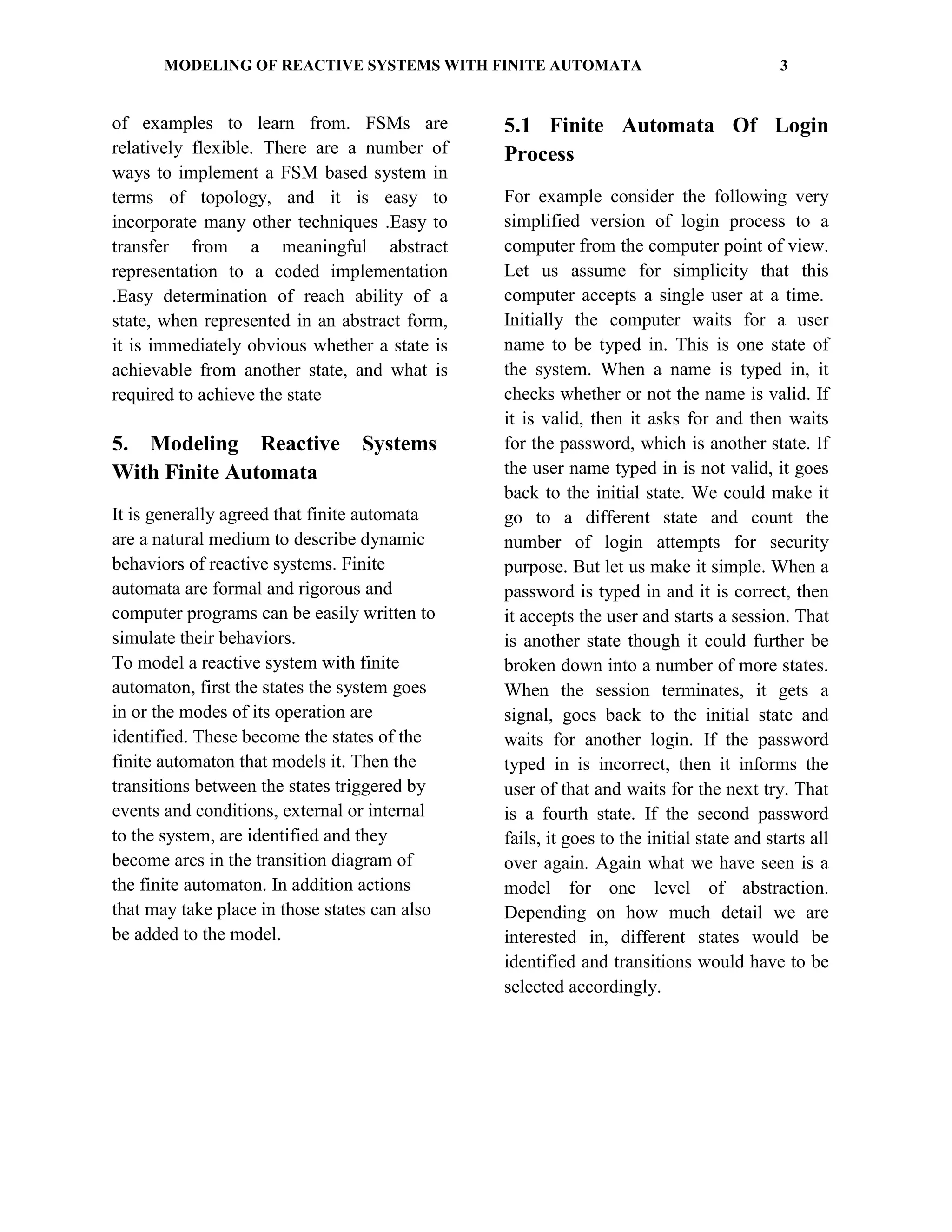 Modeling of reactive system with finite automata | DOCX