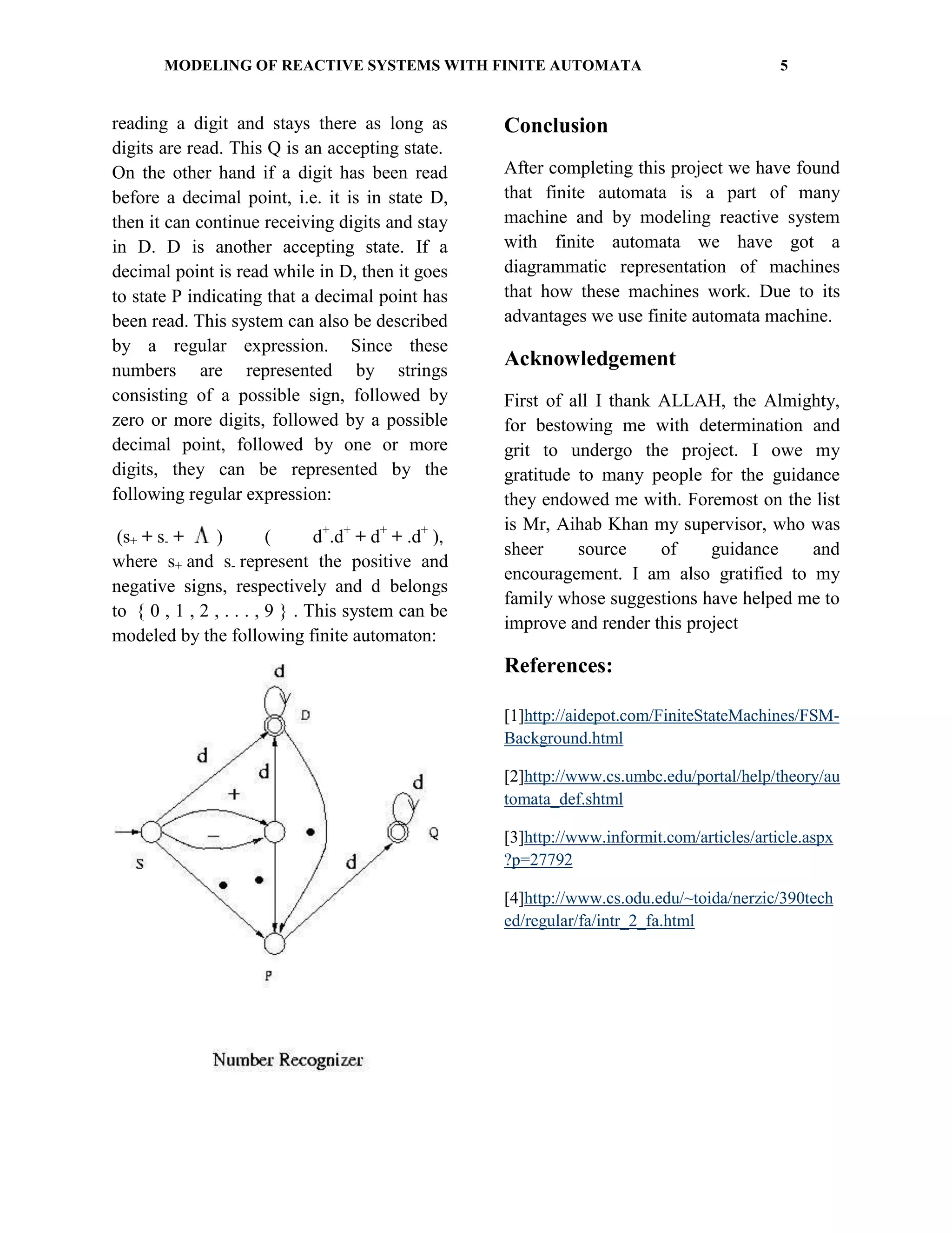 Modeling of reactive system with finite automata | DOCX
