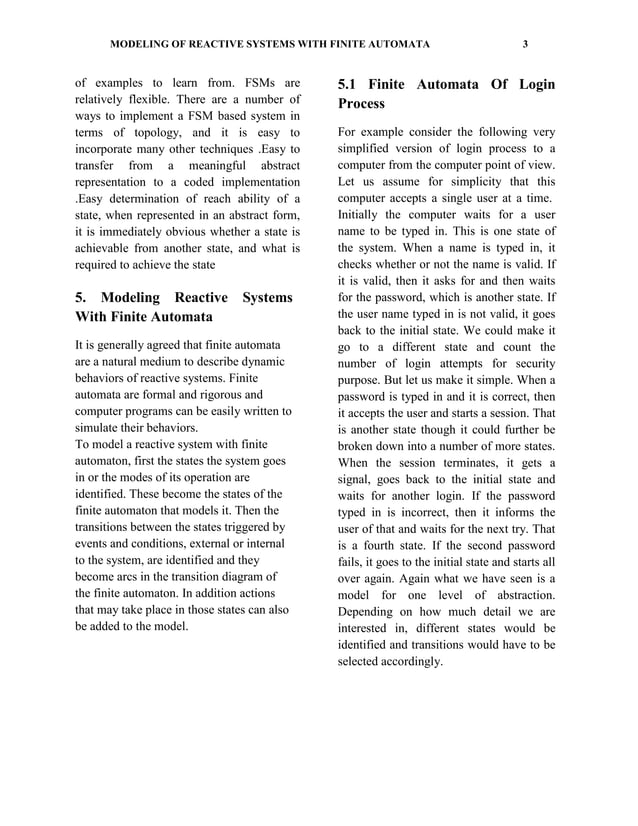Modeling of reactive system with finite automata | DOCX