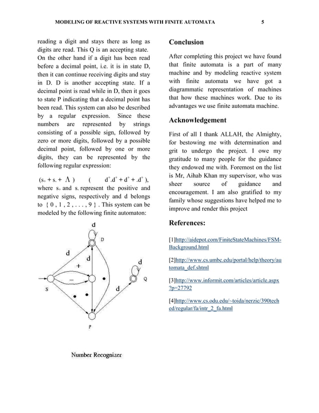 Modeling of reactive system with finite automata | DOCX