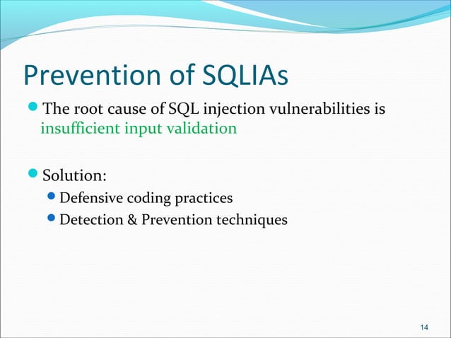 Sql injection | PPT | Databases | Computer Software and Applications