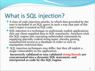 Sql injection | PPT