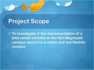 Project Management - Bike Rental Pitch | PPTX