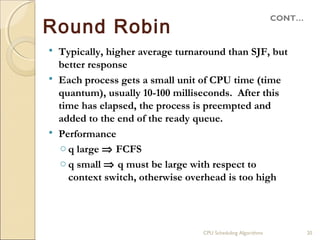 CPU Scheduling Algorithms | PPT