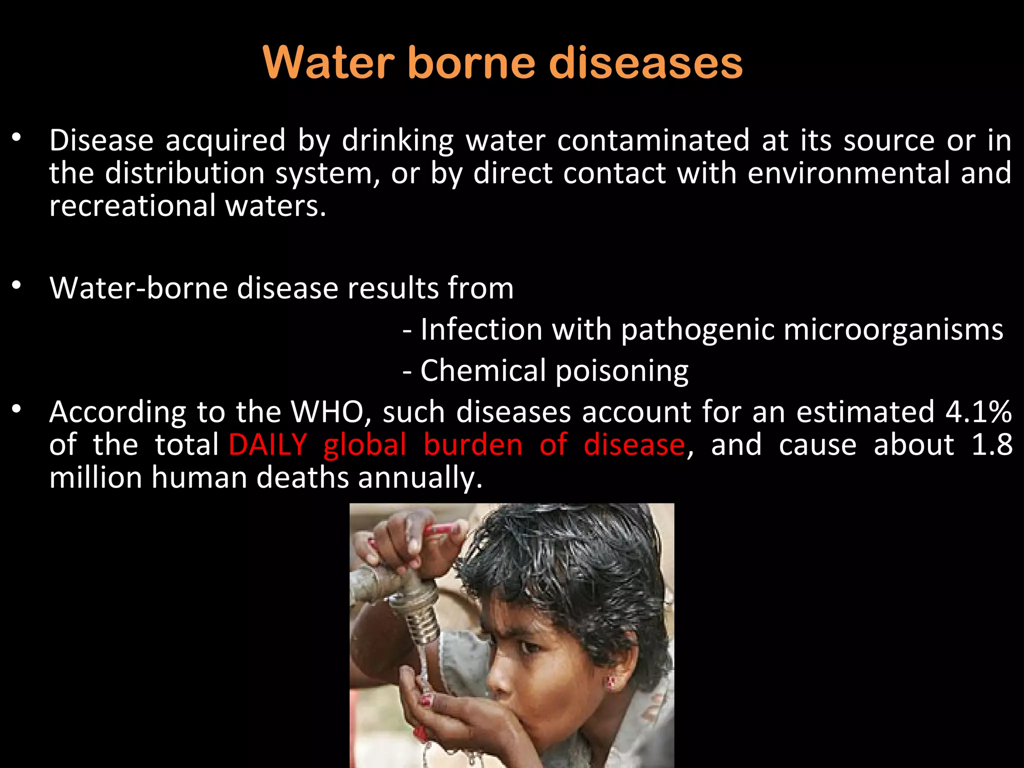 Water borne diseases, prevention and guidelines for safe drinking water ...