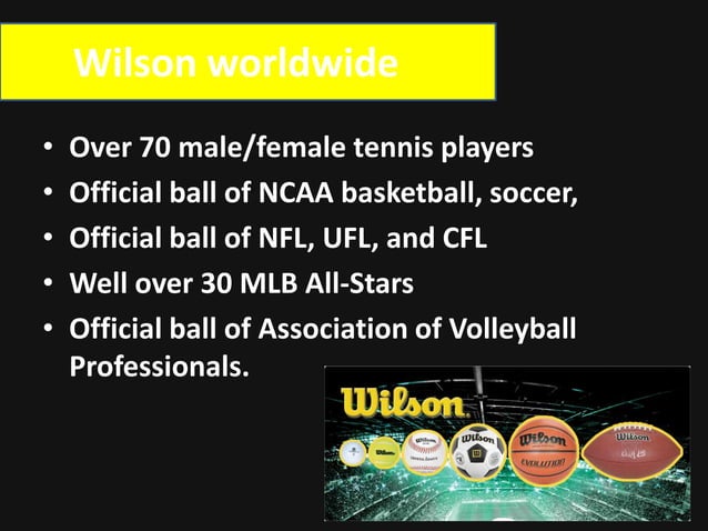 Wilson Sporting Goods- Bryan Rourke Final | PPTX