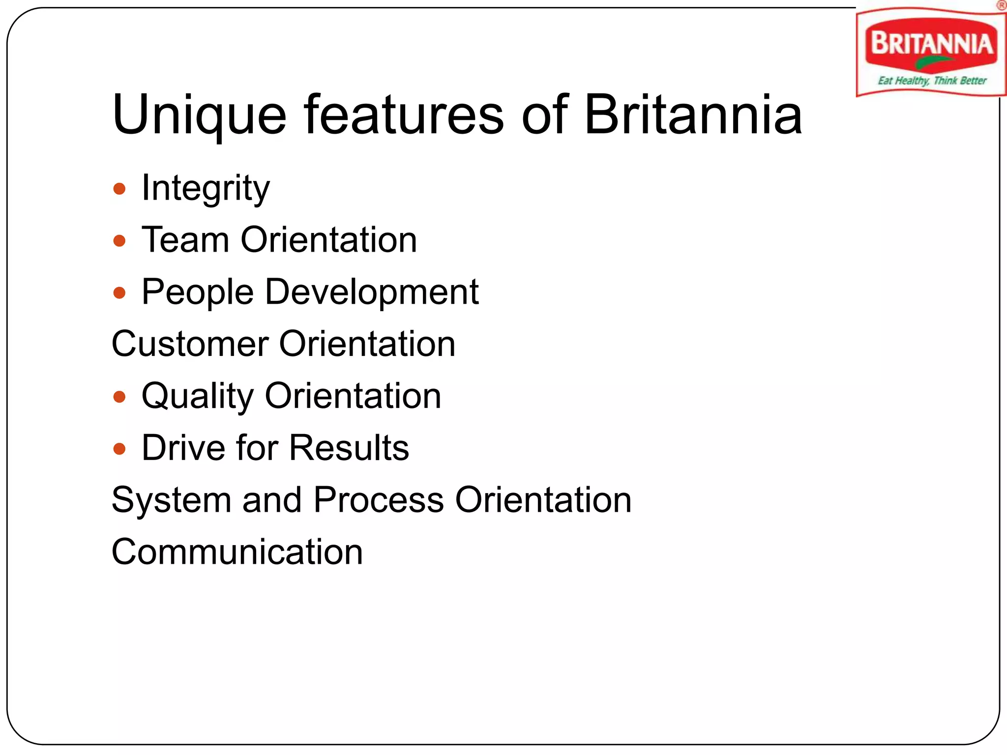 Britannia ppt in Operations | PPTX