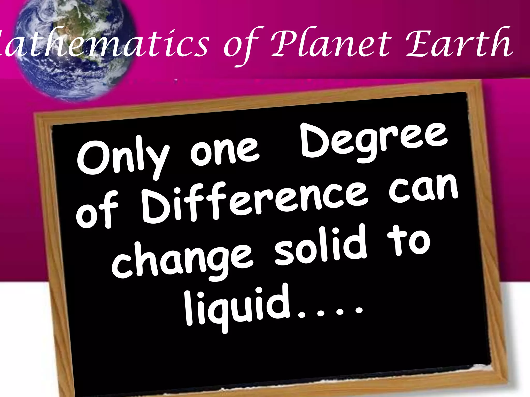 Mathematics of Planet Earth | PPTX