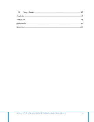 Operational Risk Management Framework in Soneri Bank | PDF
