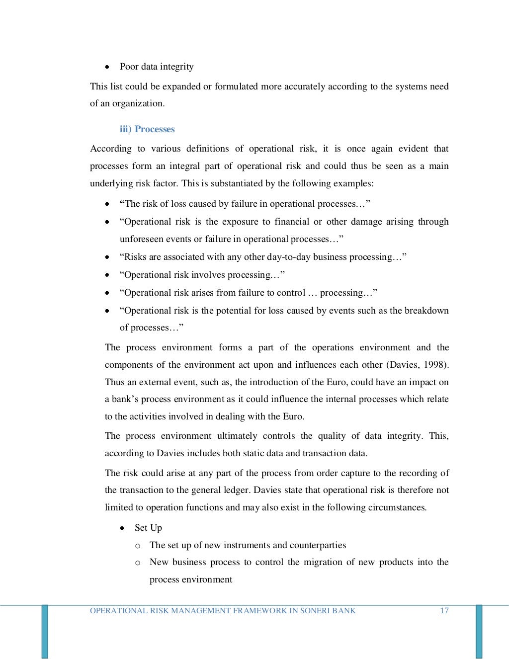 Operational Risk Management Framework in Soneri Bank
