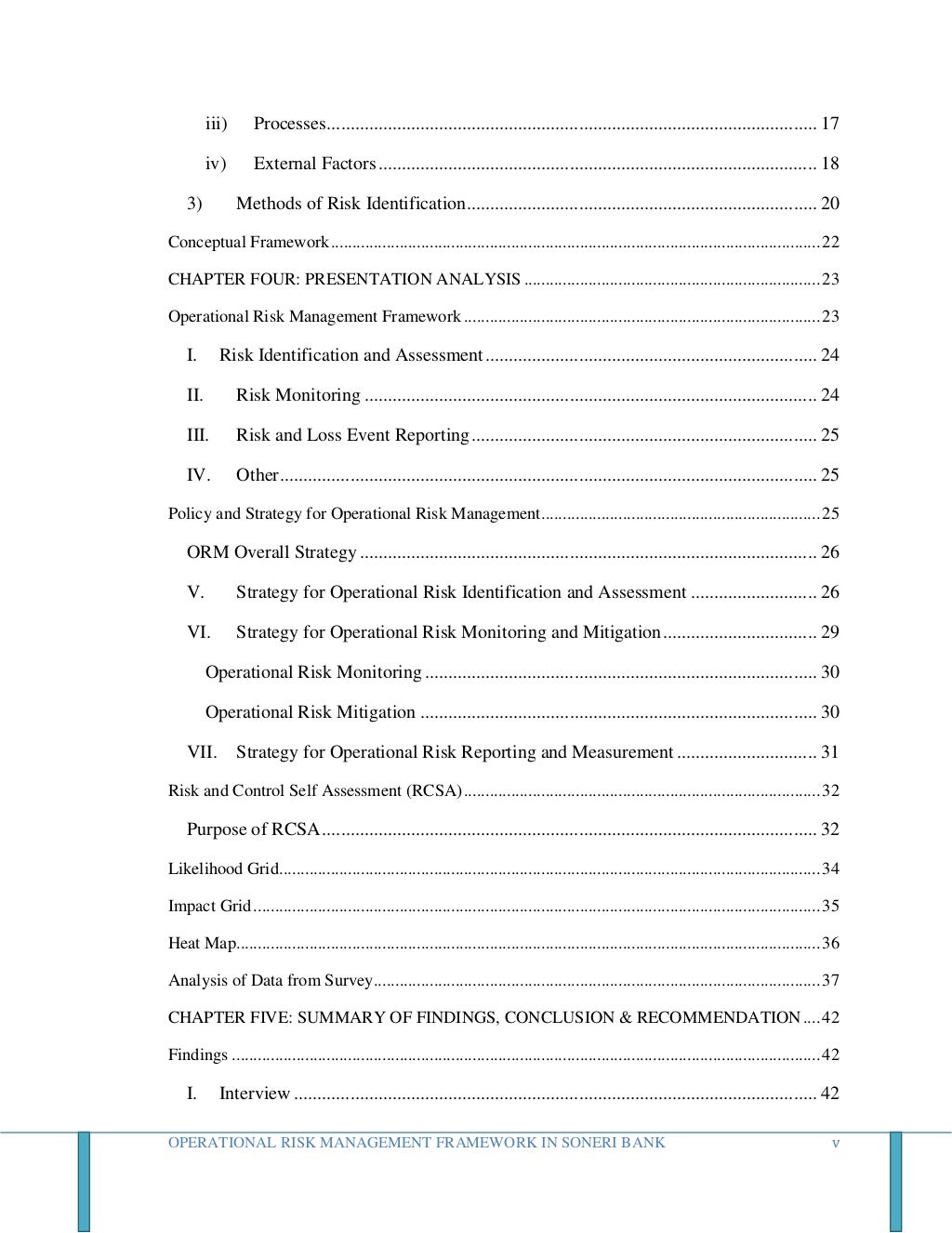 Operational Risk Management Framework in Soneri Bank