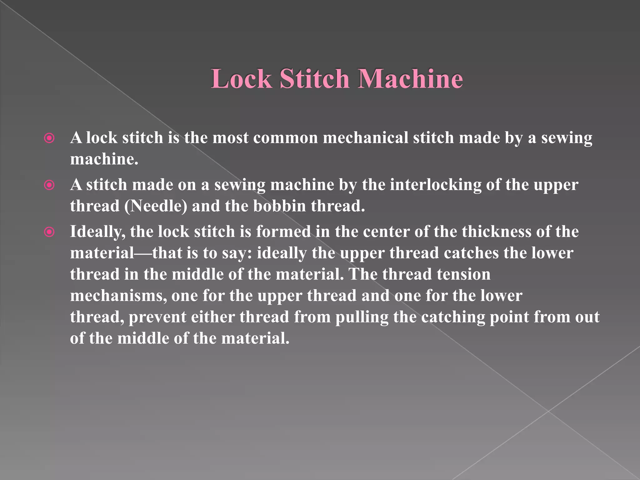 Sewing Machines Stitch Fundamentals | PPTX