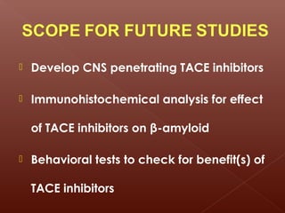 JC Fall 2009-Role of TNFalpha-Converting Enzyme (TACE) Inhibition on ...