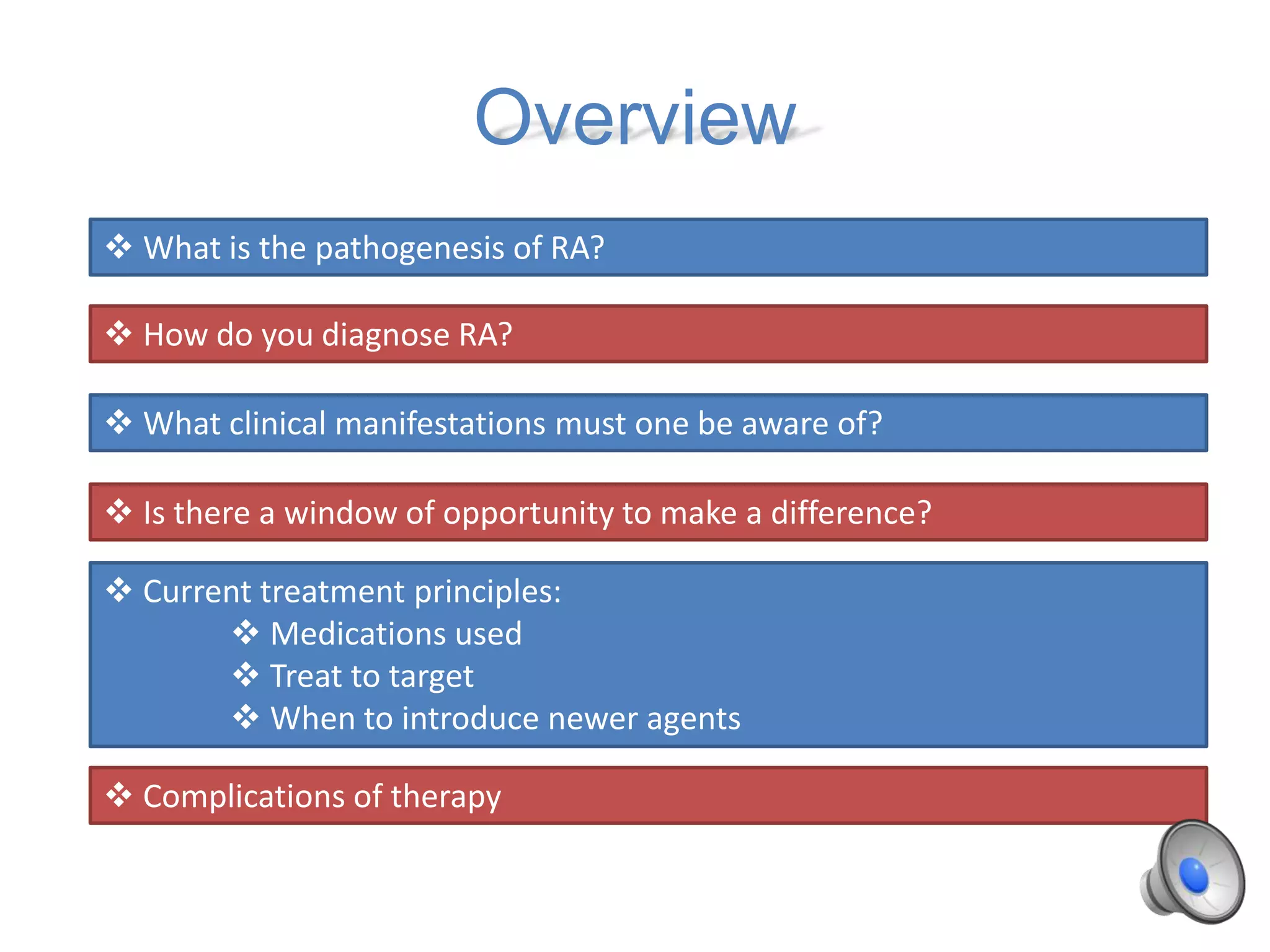 Rheumatoid Arthritis: Early Diagnosis and Treatment | PPTX