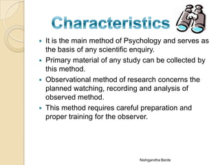 Observational Method of Behavior Analysis | PPT