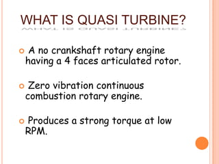 Quasi Turbine | PPTX