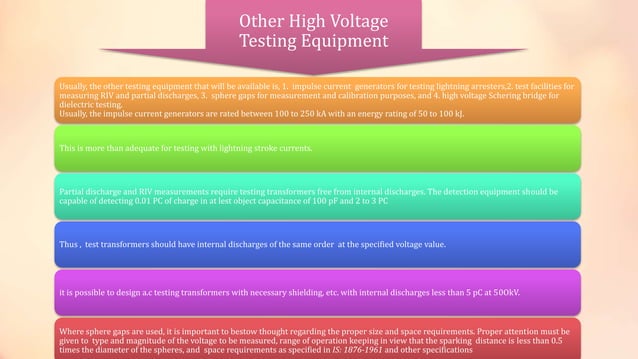 Design, planning and layout of high voltage lab | PPTX | Physics | Science
