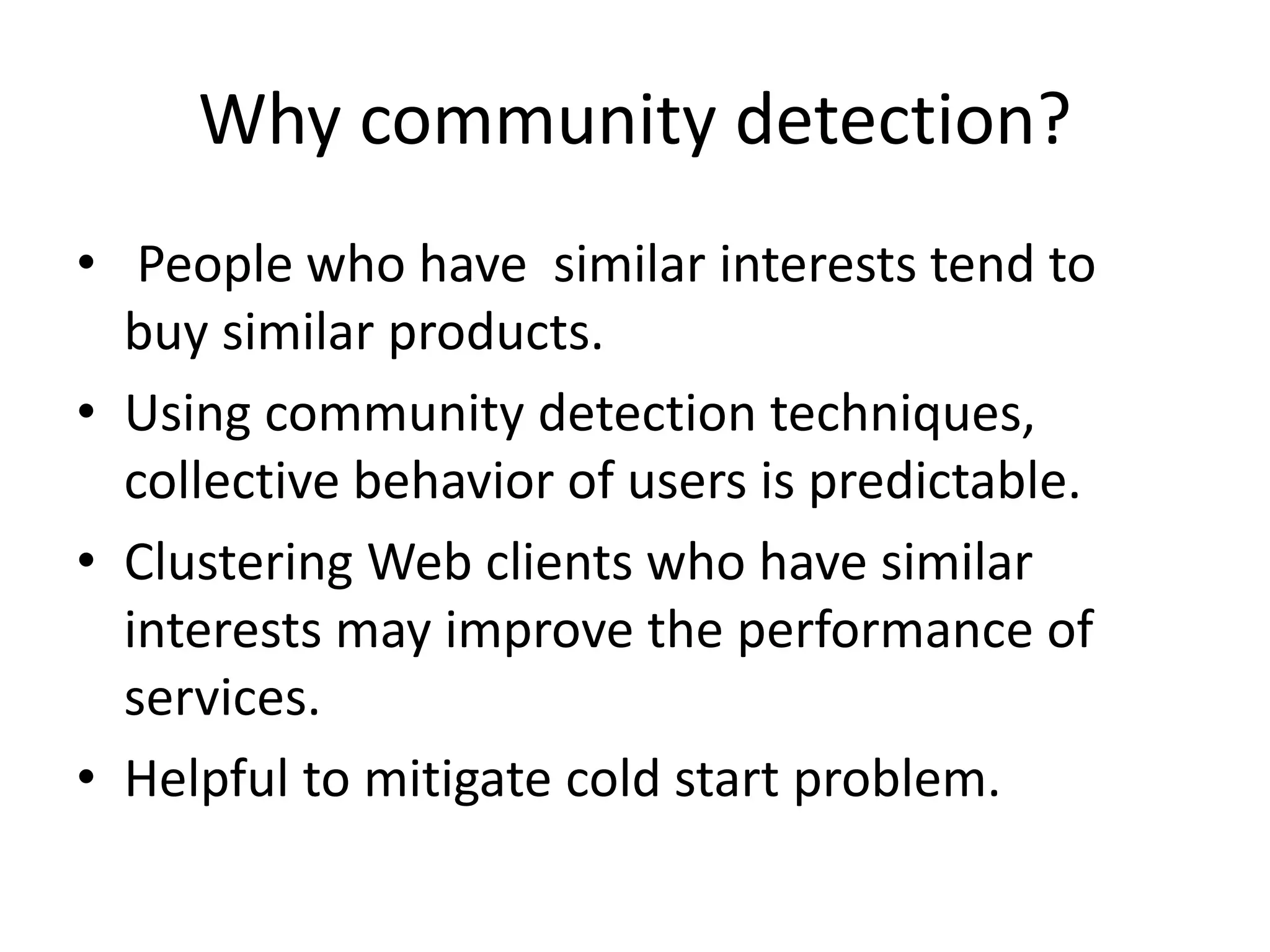 Recomendation system: Community Detection Based Recomendation System ...