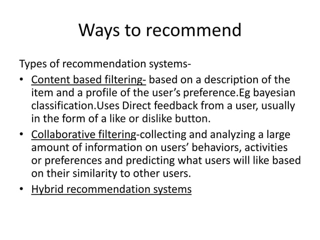 Recomendation System Community Detection Based Recomendation System Using Hypergraphs Ppt
