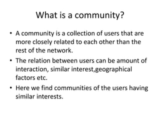 Recomendation system: Community Detection Based Recomendation System ...