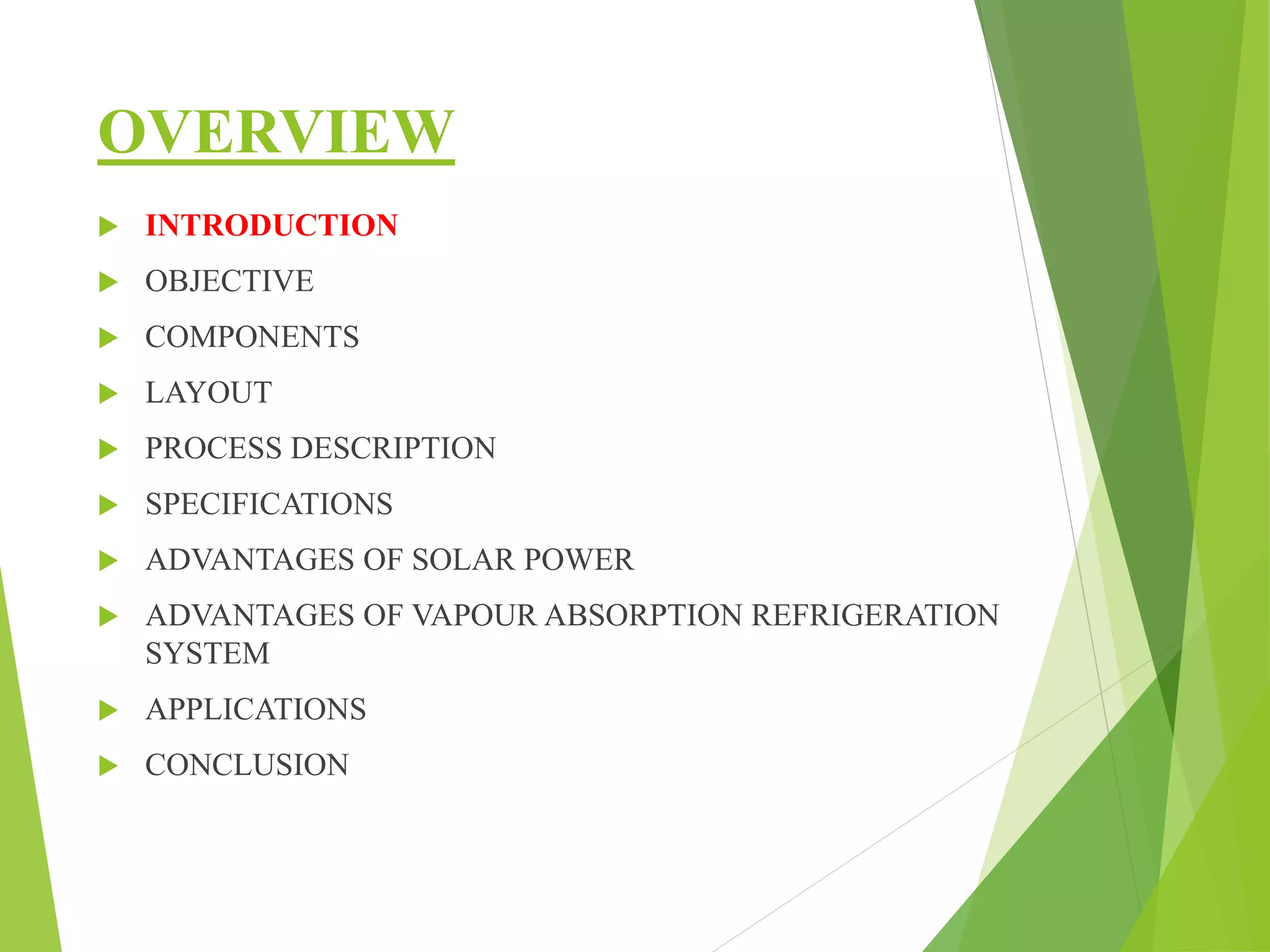 SOLAR POWER VAPOUR ABSORPTION REFRIGERATION SYSTEM | PPTX