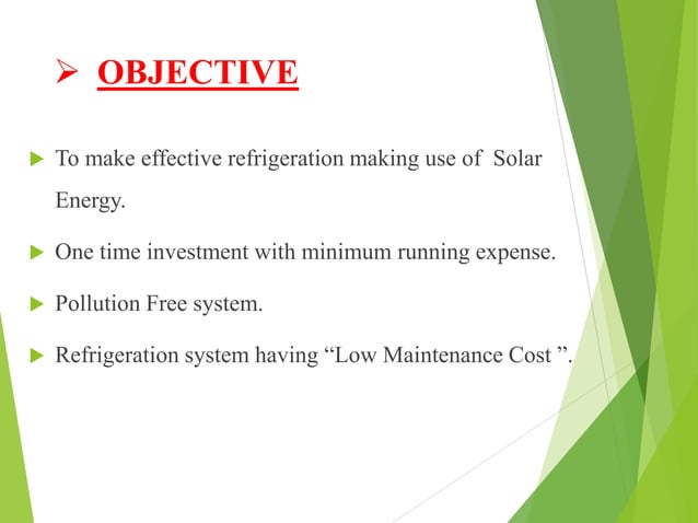 SOLAR POWER VAPOUR ABSORPTION REFRIGERATION SYSTEM | PPTX
