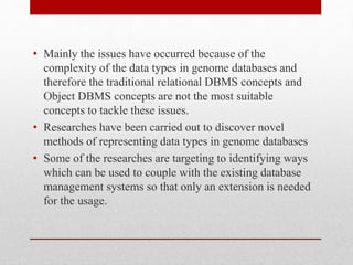 Genome Database Systems | PPTX