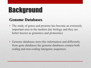 Genome Database Systems | PPTX