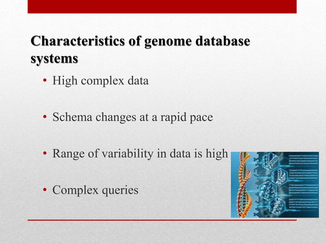 Genome Database Systems | PPTX