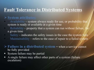 Fault Tolerance System | PPTX | Operating Systems | Computer Software and Applications