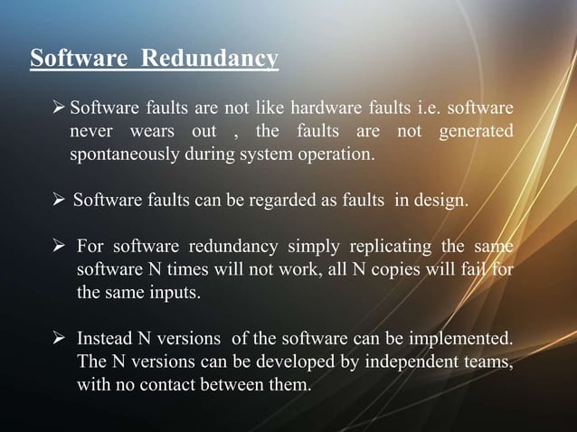 Fault Tolerance System | PPT