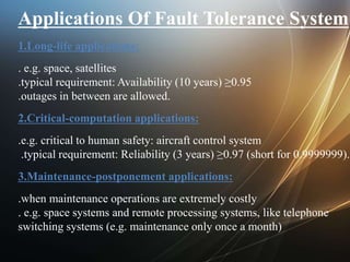 Fault Tolerance System | PPTX | Operating Systems | Computer Software ...