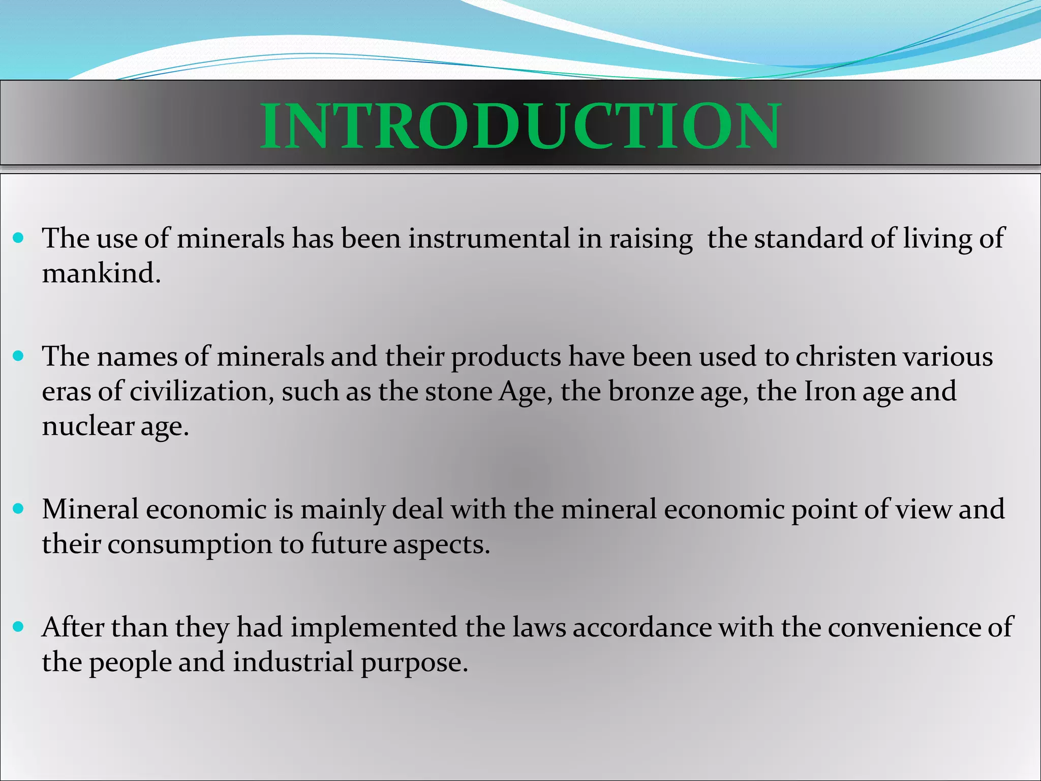 mine laws in mineral excavation in india | PPTX