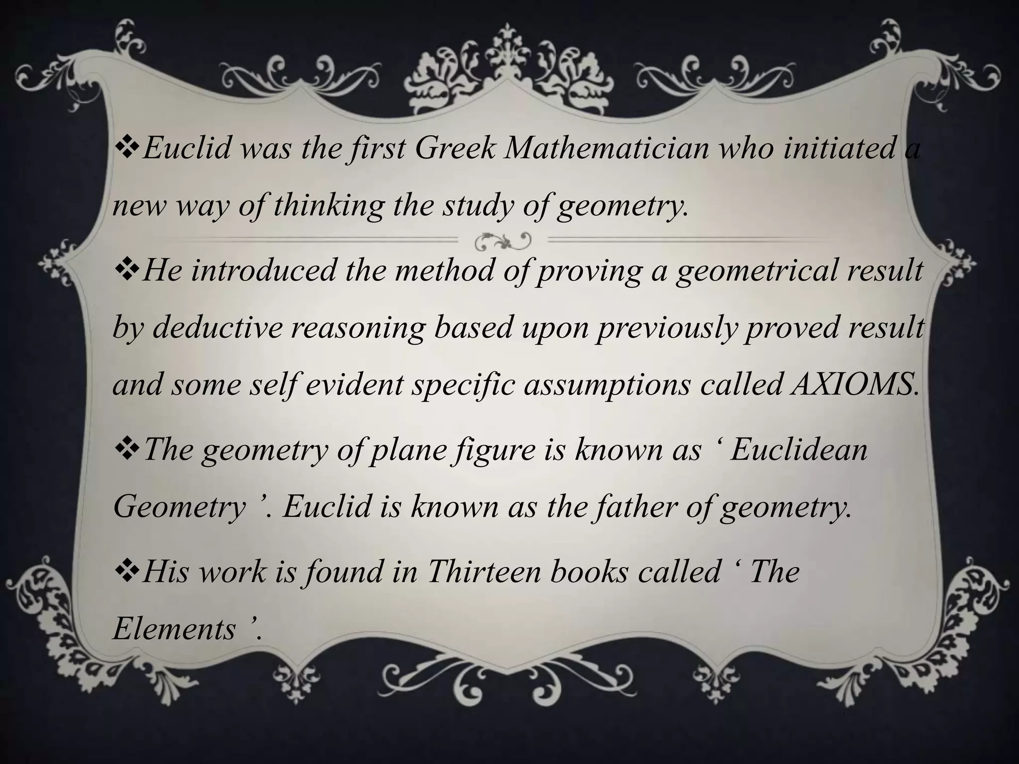 Euclid's axiom | PPTX