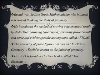 Euclid's axiom | PPTX