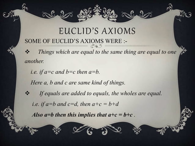 Euclid's axiom | PPTX