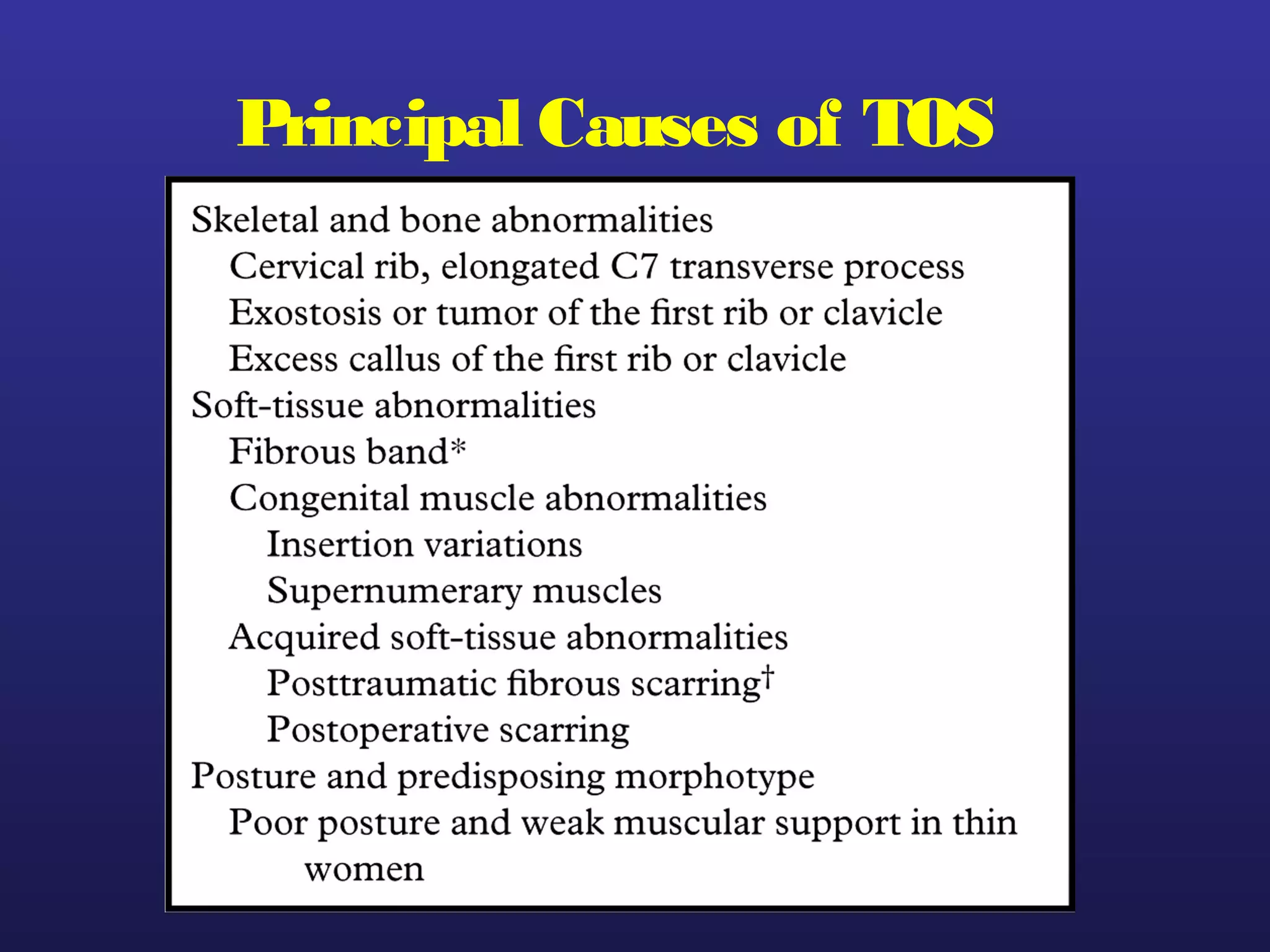 thoracic outlet syndrome | PPT