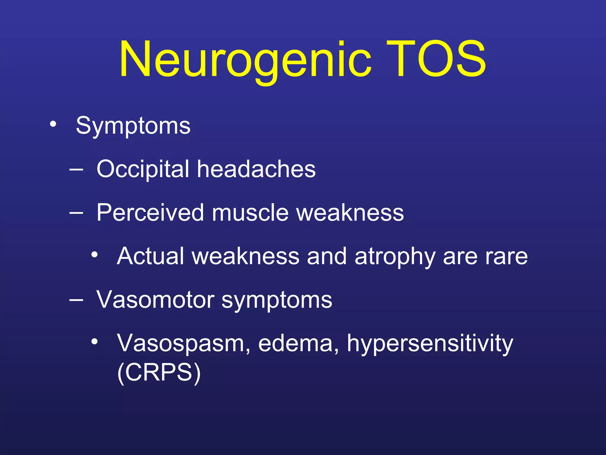 thoracic outlet syndrome | PPT