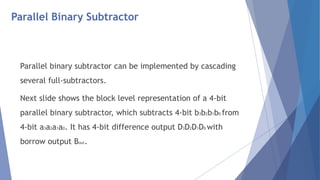 logical circuits substractors | PPTX