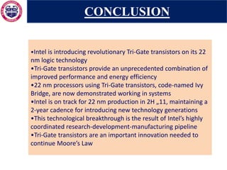 22nm tri-gate technology | PPT