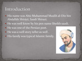 Sheikh Saadi | PPTX