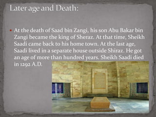 Sheikh Saadi | PPTX